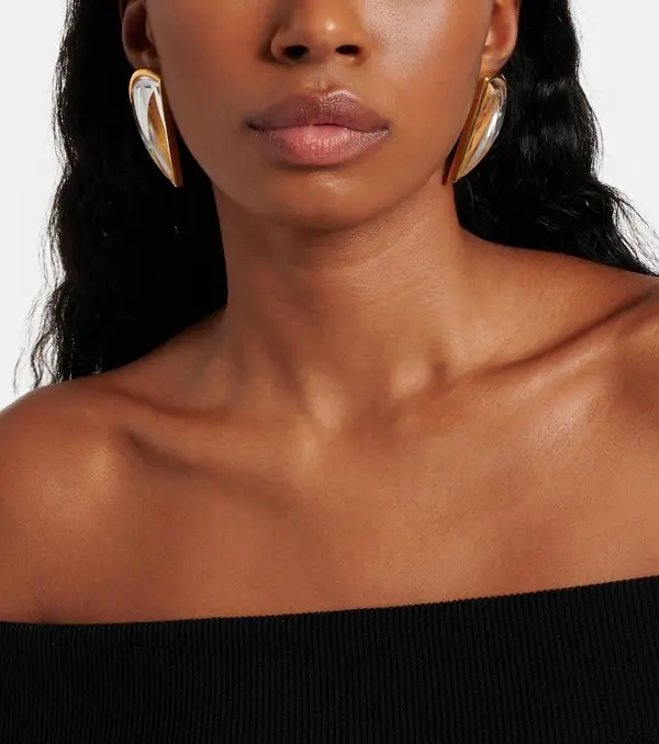 Alaïa Demi-cour Bombe Earrings In And Resin
