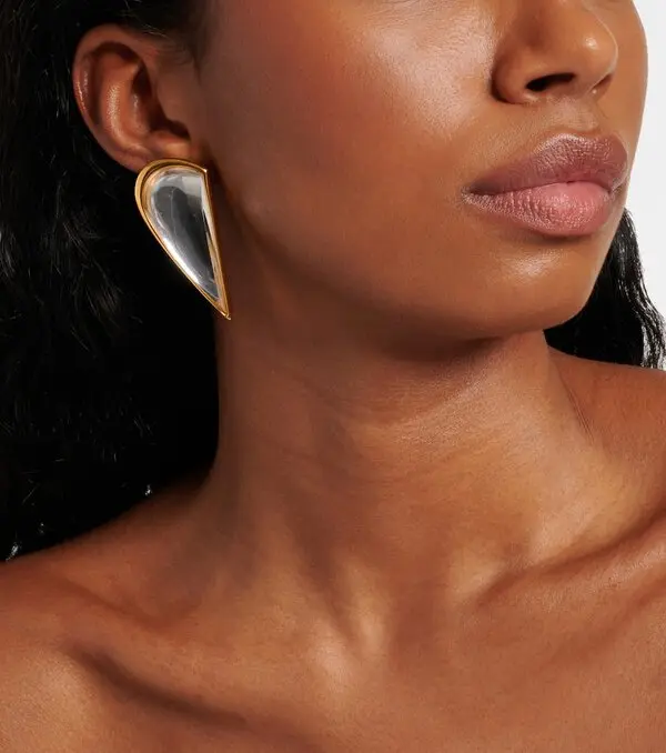 Alaïa Demi-cour Bombe Earrings In And Resin