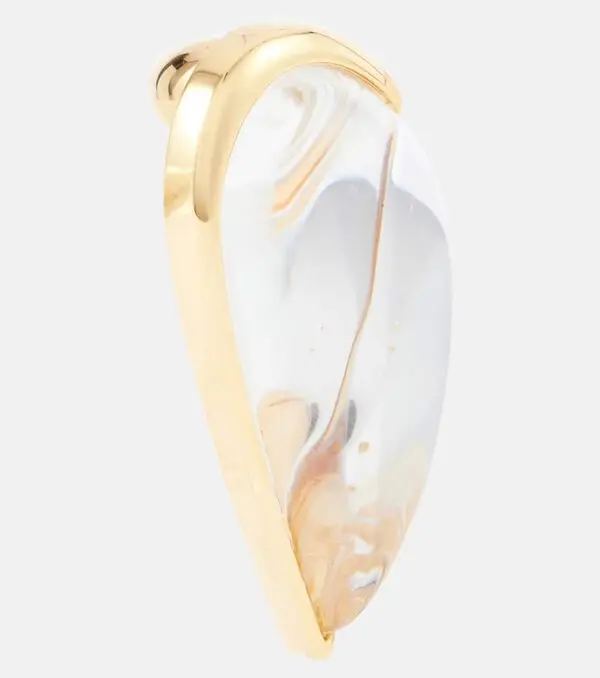 Alaïa Demi-cour Bombe Earrings In And Resin