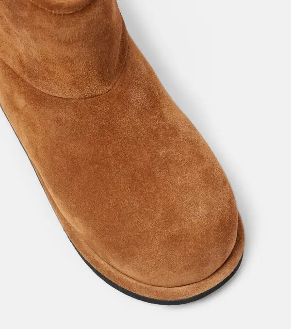 Amina Muaddi Heidi Shearling-lined Suede Ankle Boots
