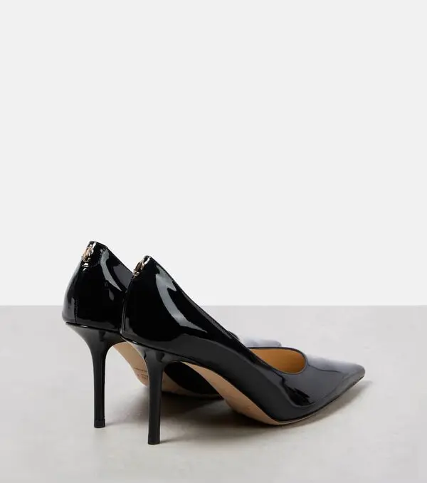 JIMMY CHOO Patent Leather Pointed Toe Pumps - Black