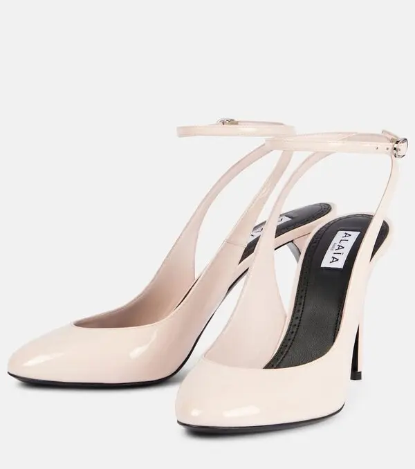 Alaïa Patent Leather Slingback Pumps