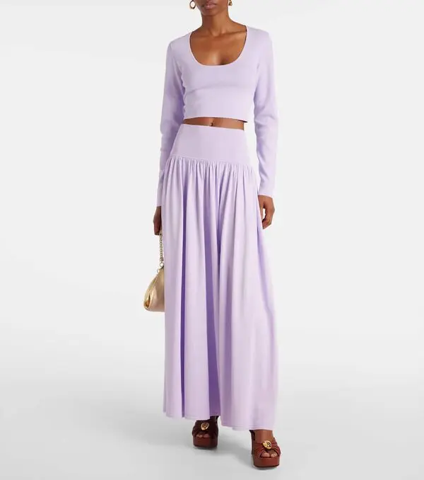 Zimmermann Acacia Knit Scoop Crop Top