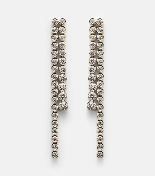 Sophie Bille Brahe La Danse 18kt Yellow Diamond Drop Earrings - Gold