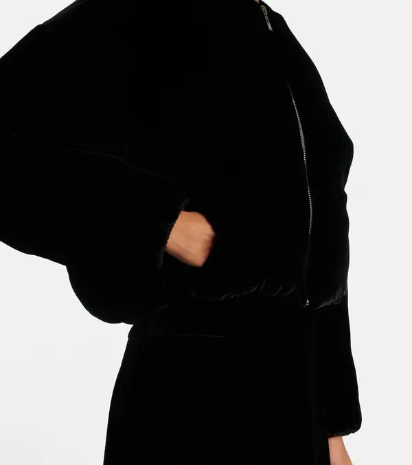 Alaïa Velvet Bomber Jacket