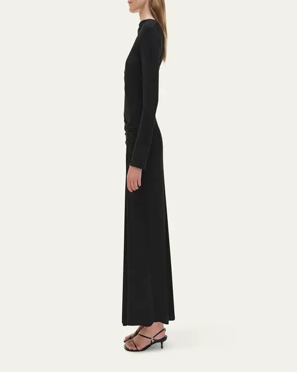 Simkhai Ferrera Ruched Midi Dress - Black
