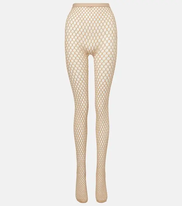 Wardrobe.NYC X Rhw Web Wool-blend Tights - Beige