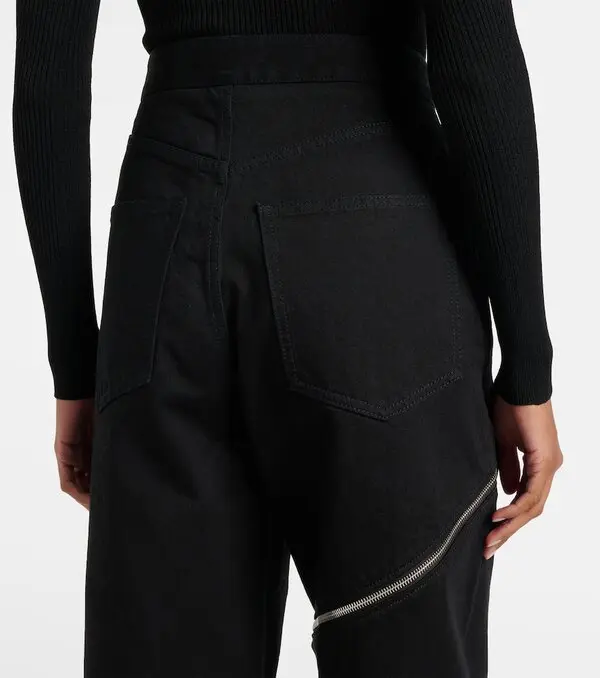 Alaïa Spiral Wide-leg Pants - Black