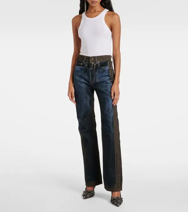 Y/project Printed Straight-leg Jeans
