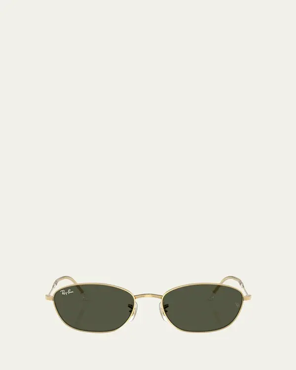 Ray-ban Irregular Sunglasses - Gold Frame/black Lense