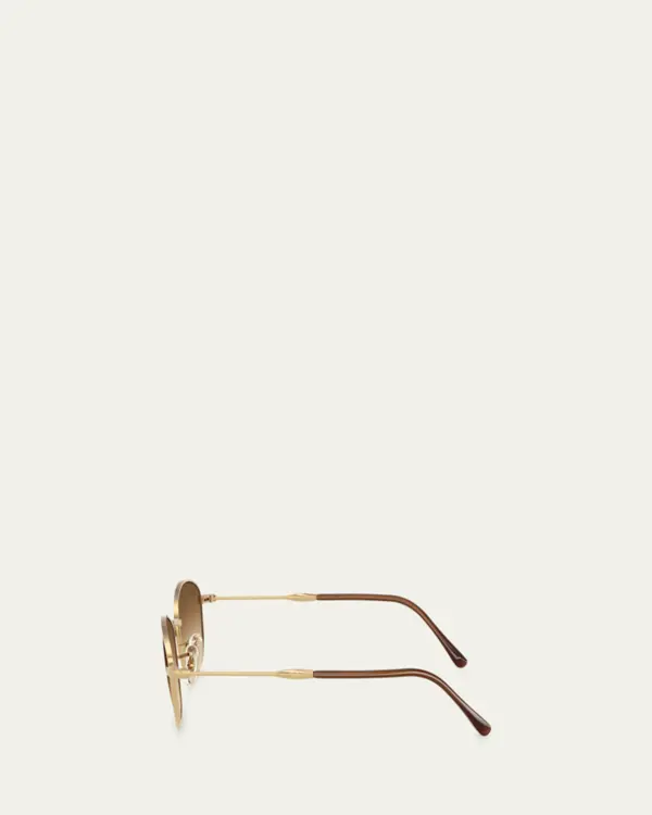 Ray-ban Irregular Sunglasses - Gold Frame/brown Lense