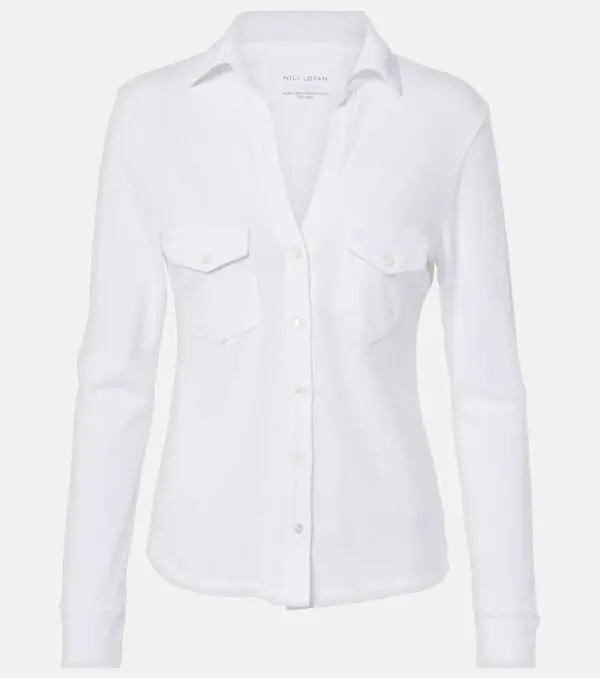 NILI LOTAN Liam Cotton Shirt - White
