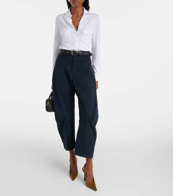 NILI LOTAN Liam Cotton Shirt - White
