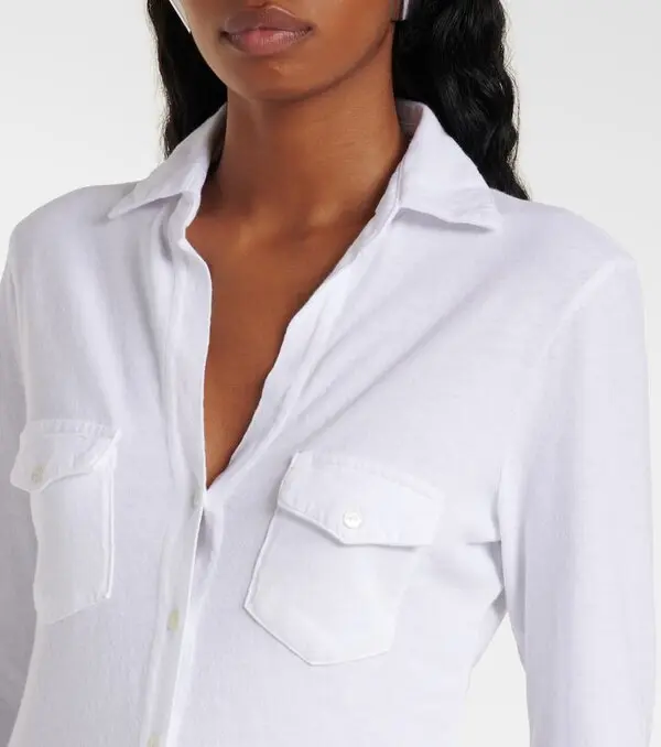 NILI LOTAN Liam Cotton Shirt - White