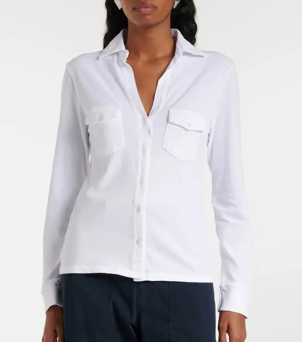 NILI LOTAN Liam Cotton Shirt - White