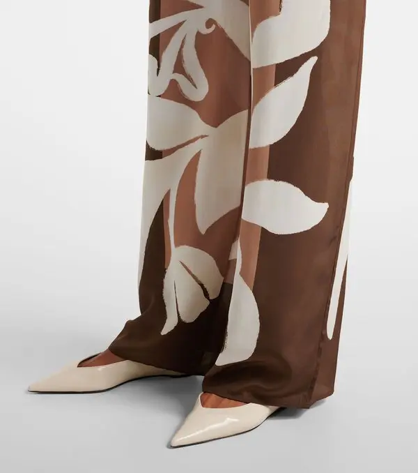 SIR. Portia Printed Wide-leg Pants - Brown
