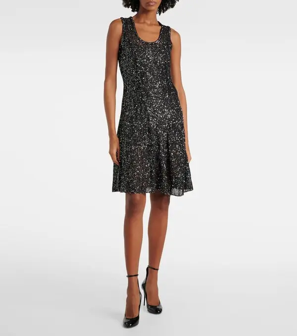 Alaïa Sequined Minidress - Black