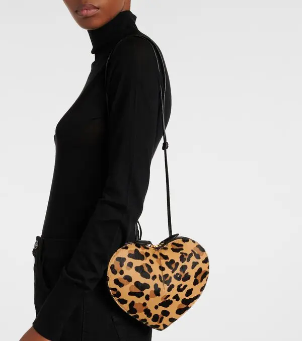 Alaïa Le Cœur Calf Hair Shoulder Bag - Brown