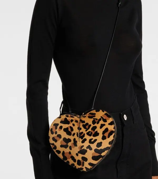 Alaïa Le Cœur Calf Hair Shoulder Bag - Brown