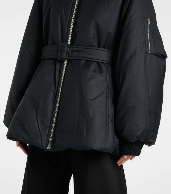 Alaïa Belted Cotton-blend Bomber Jacket