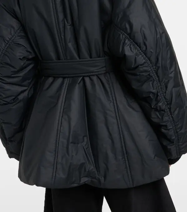 Alaïa Belted Cotton-blend Bomber Jacket