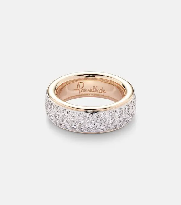Pomellato Iconica 18kt Rose Ring With Diamonds - Gold