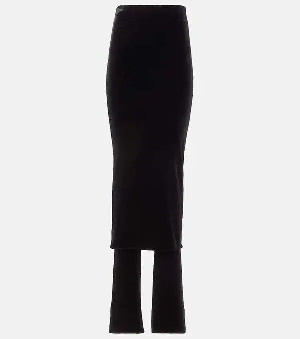Alaïa Fluid Jersey Skirt Pants - Black
