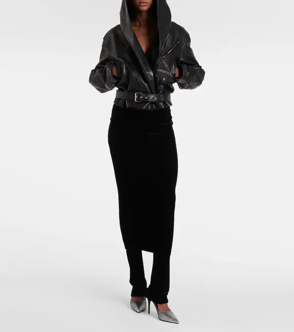 Alaïa Fluid Jersey Skirt Pants - Black
