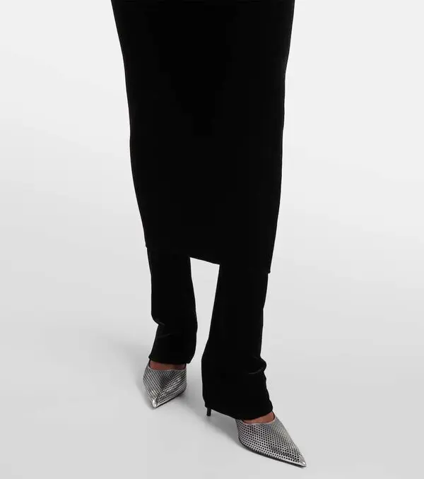 Alaïa Fluid Jersey Skirt Pants - Black