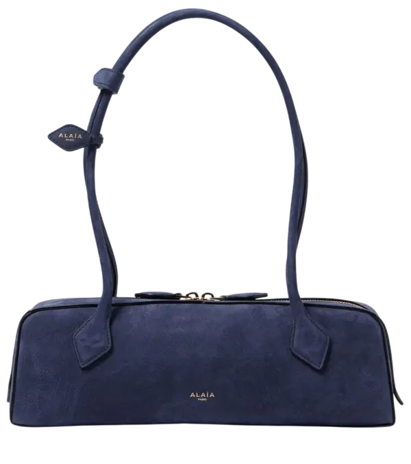Alaïa Le Teckel Suede Shoulder Bag - Blue