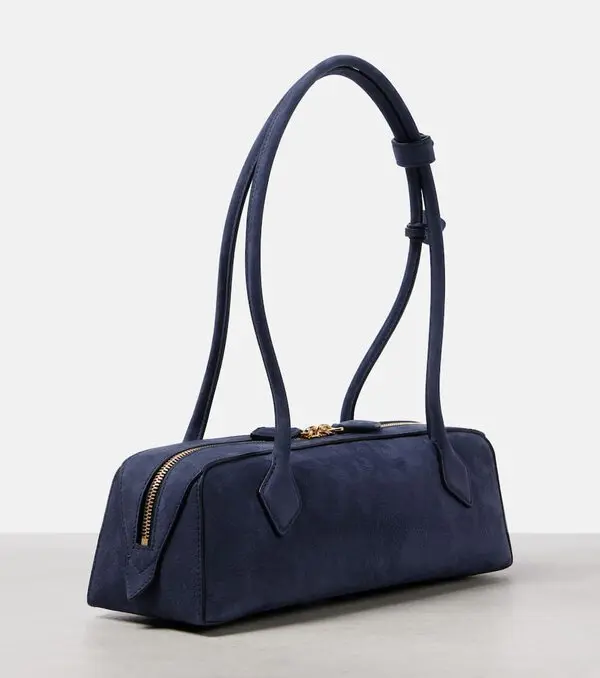 Alaïa Le Teckel Suede Shoulder Bag - Blue