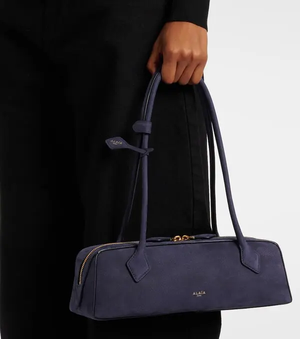 Alaïa Le Teckel Suede Shoulder Bag - Blue