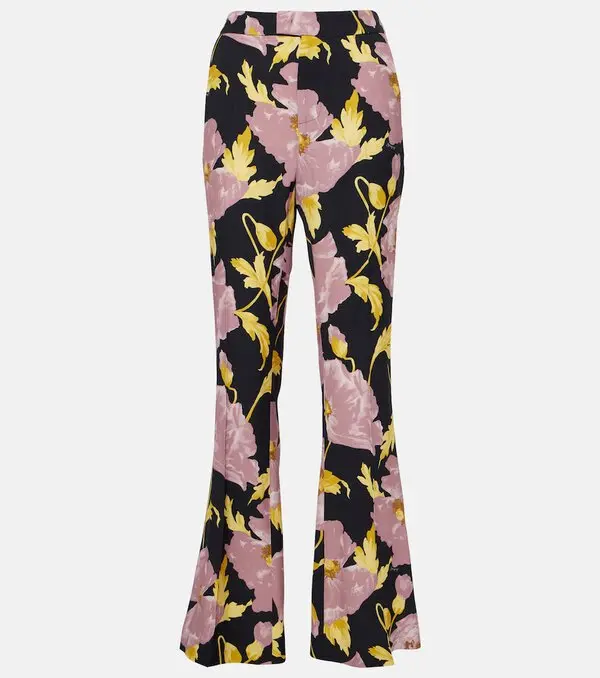 La DoubleJ Saturday Night Printed Bootcut Trousers - Multicoloured