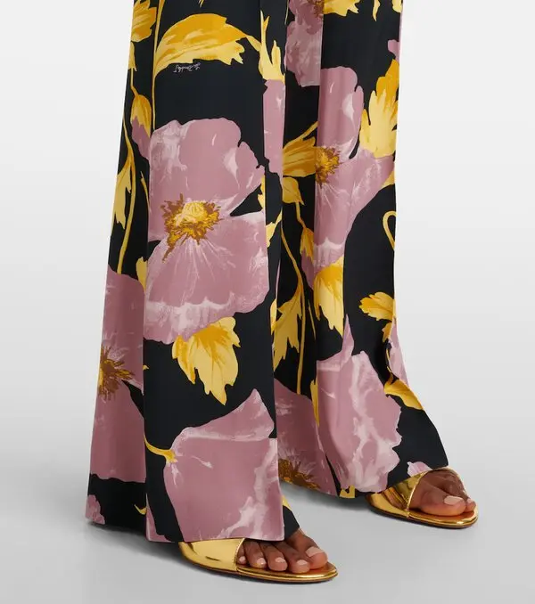 La DoubleJ Saturday Night Printed Bootcut Trousers - Multicoloured