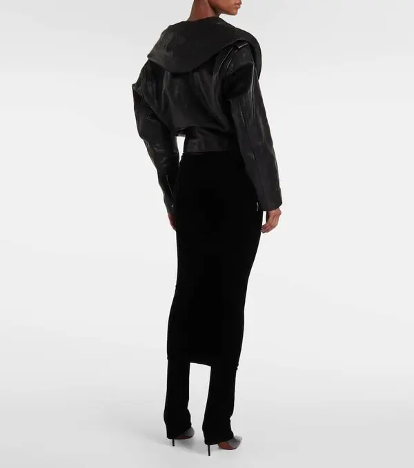 Alaïa Biker Leather Jacket - Black