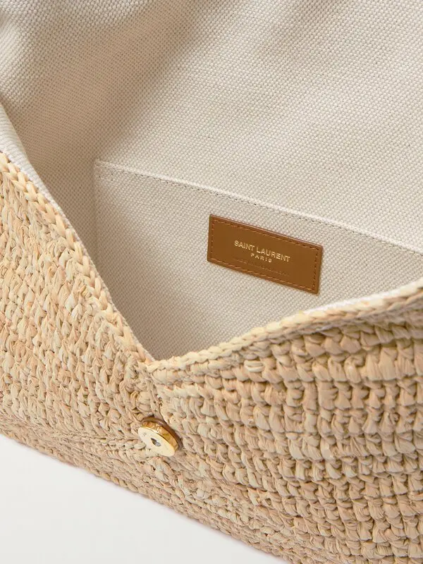 Saint Laurent Cassandre Raffia Clutch