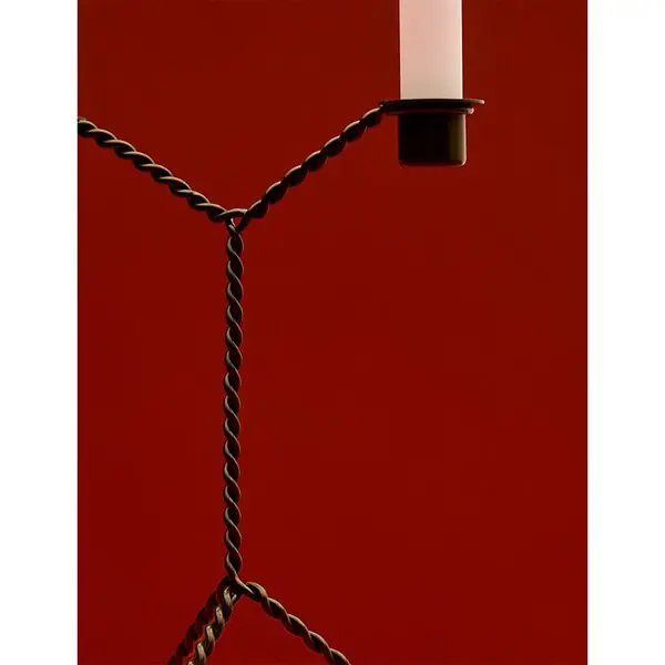 HAY Wire Twisted Steel Candleholder - Green