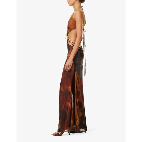 vida backless maxi dress in whiskey Vida in Whiskey Maxi Dress | Jaded London