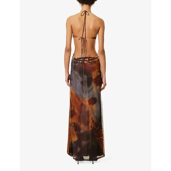 jaded london vida backless maxi dress in whiskey Vida in Whiskey Maxi Dress | Jaded London