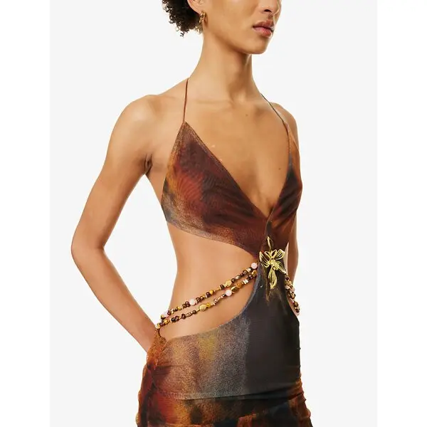 vida backless maxi dress in gold Vida Backless Crochet Maxi Dress with Shells | Jaded London