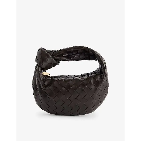 Bottega Veneta Mini Jodie Leather Hobo Bag - Fondant-gold