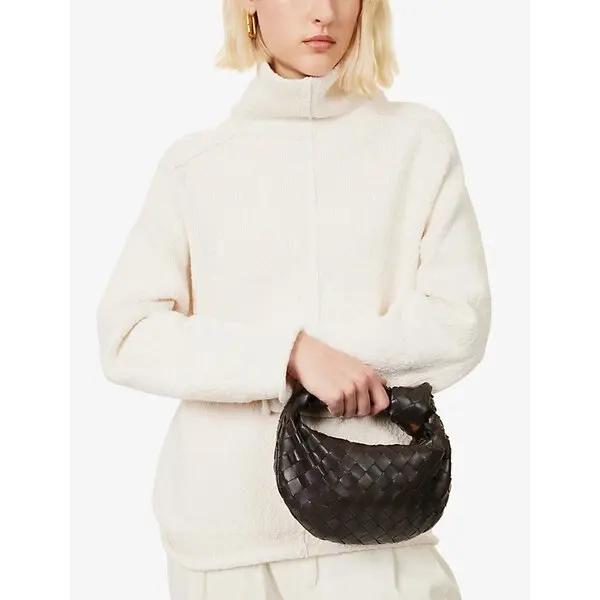 Bottega Veneta Mini Jodie Leather Hobo Bag - Fondant-gold
