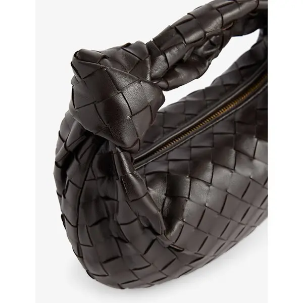 Bottega Veneta Mini Jodie Leather Hobo Bag - Fondant-gold