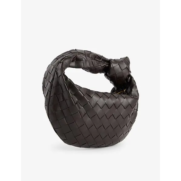 Bottega Veneta Mini Jodie Leather Hobo Bag - Fondant-gold