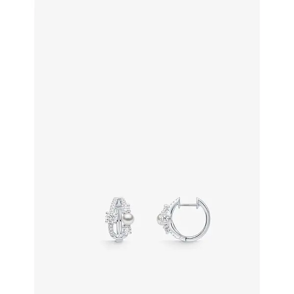 Yoko London Akoya Pearl And Diamond Earrings - White Gold
