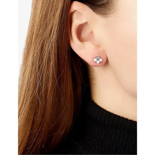 Yoko London 18ct White-gold Diamond And Akoya Pearl Stud Earrings