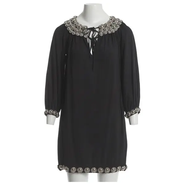 green emerald velvet dress BALMAIN EMBROIDERED SHORT DRESS