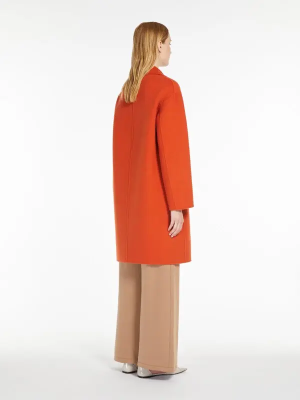Max Mara Wool Cocoon Coat In Orange - 30% Off | Editorialist