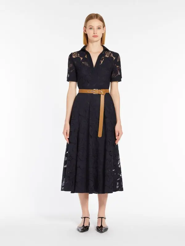 Buy Max Mara Lace Polo Shirt Midi Dress - Navy At 50% Off | Editorialist