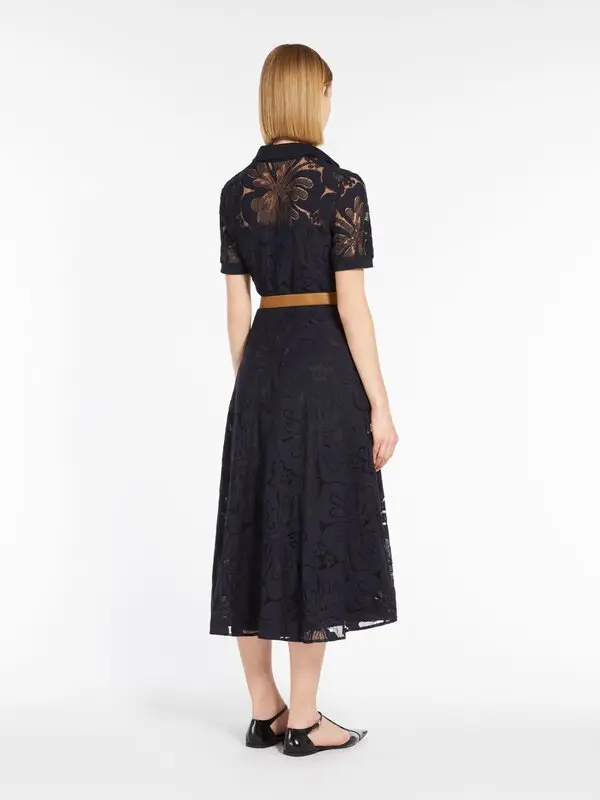 Max Mara Lace Polo Shirt Midi Dress
